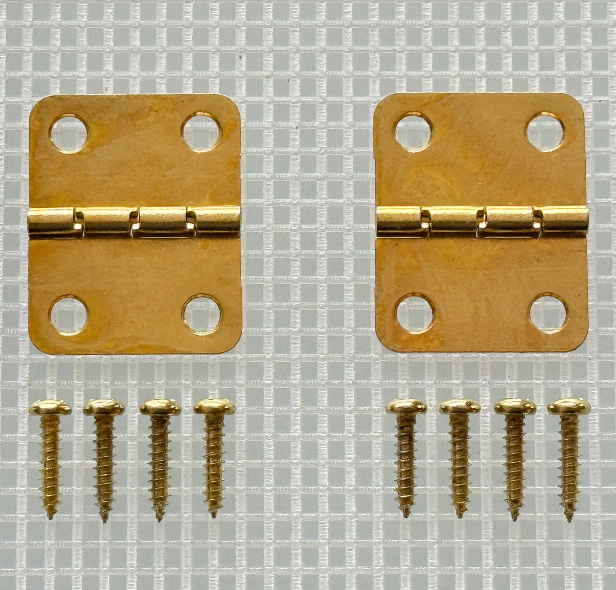 A091 Kit - 1'' Width X 1 1/4'' Height Stop Hinges, Brass Finish, Screw ...