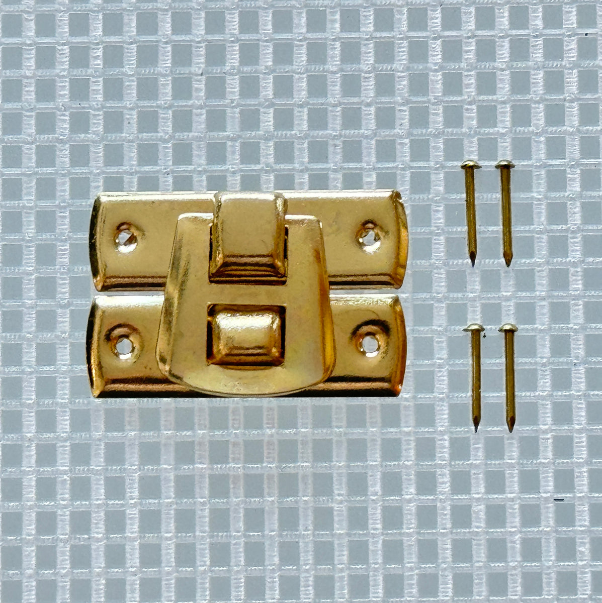 C691 Kit - 1 1/8'' Width X 3/4'' Height Latch Catch, Brass Finish, Fas ...