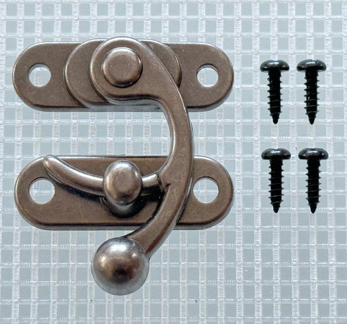 B383 Kit - 1 1/2'' Width X 1 3/4'' Swing Catch, Black Ni. Finish Latch ...